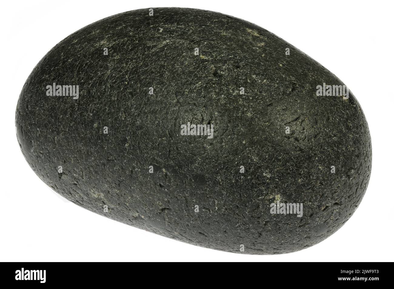 basalt from the Baltic Sea coast in Waabs, Germany isolated on white ...