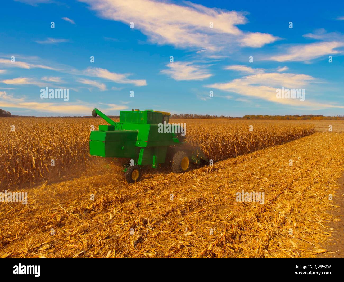 Harvester in field collects hi-res stock photography and images - Alamy