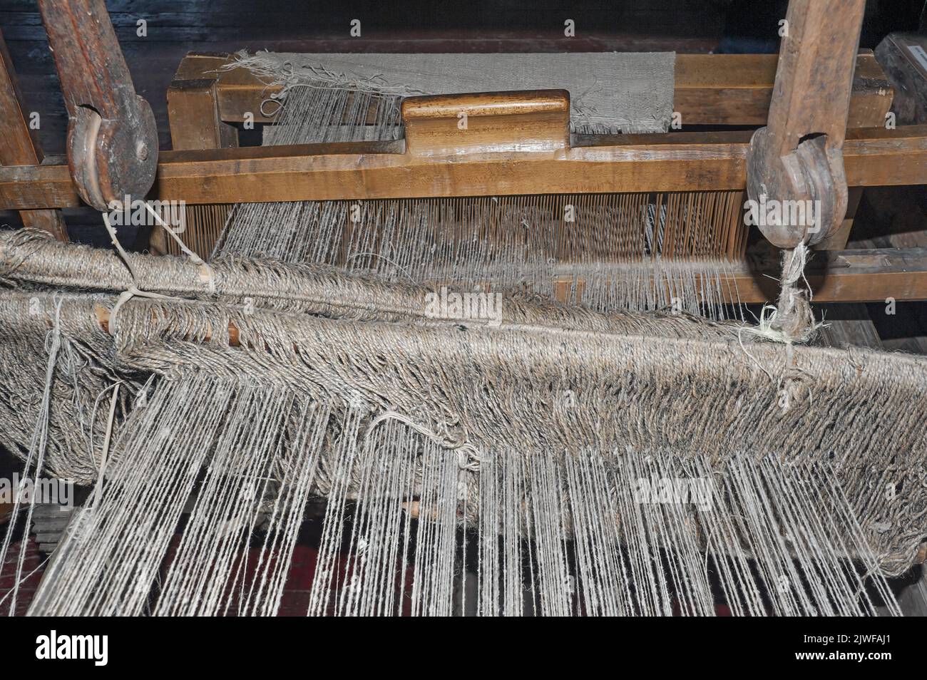 Weaving handloom for pattern and background Stock Photo - Alamy