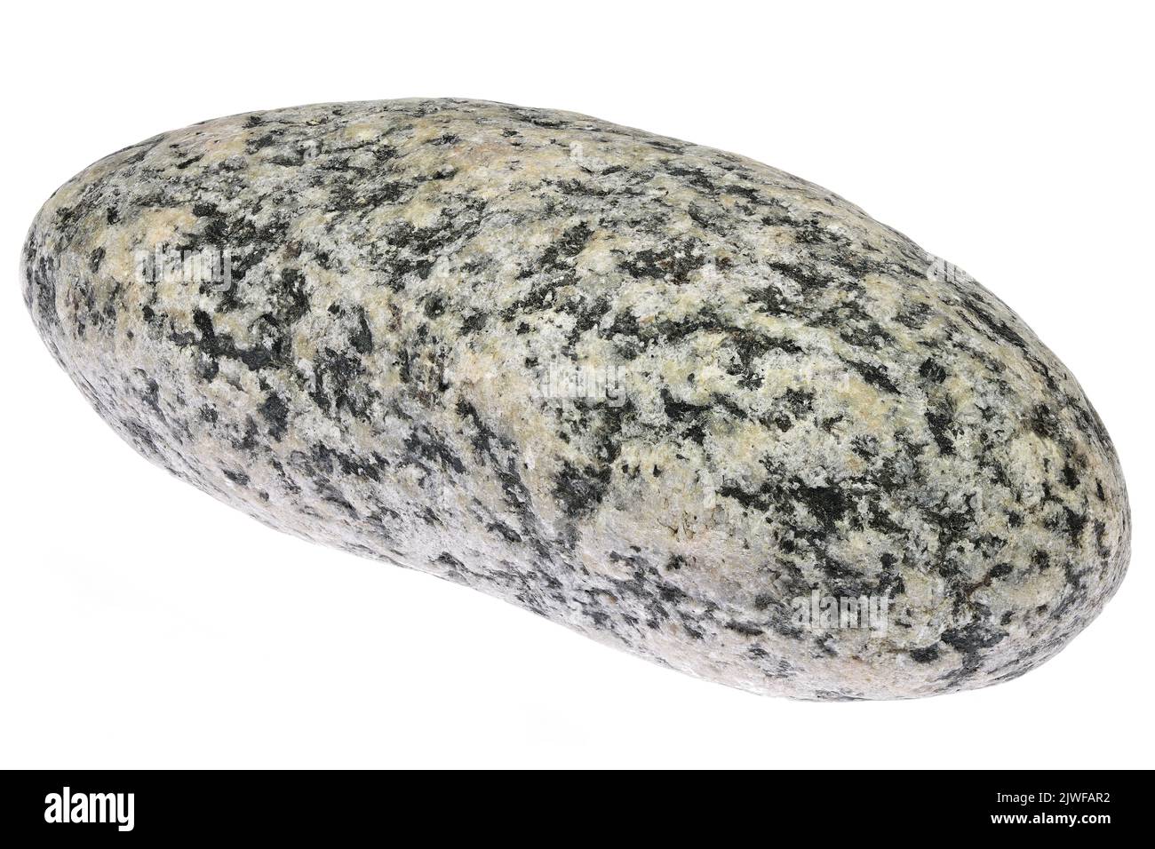 granodiorite from the Baltic Sea coast in Waabs, Germany isolated on ...