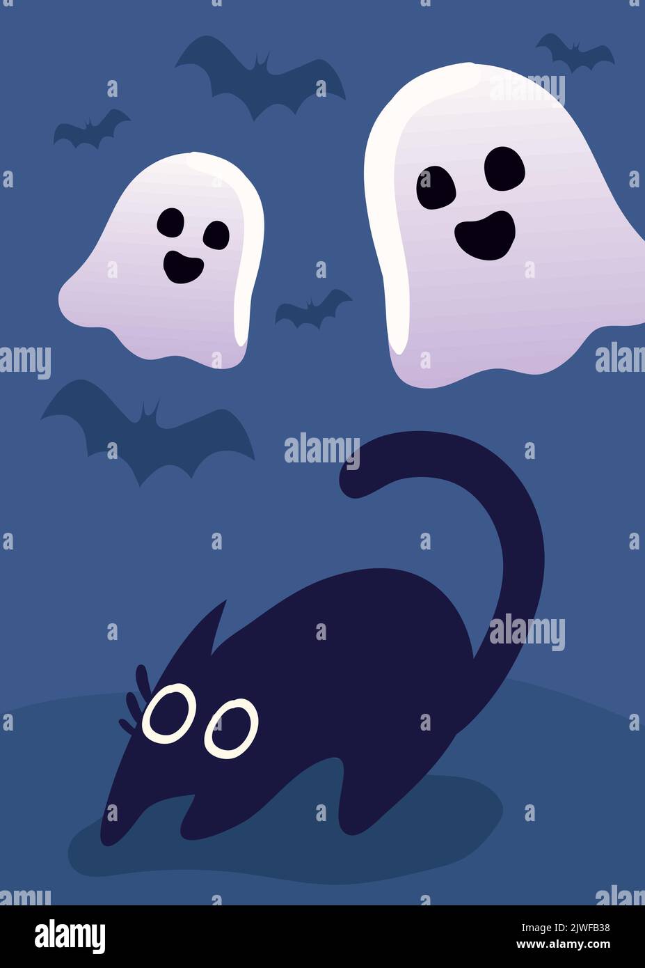 Ghostly cat design hi-res stock photography and images - Alamy