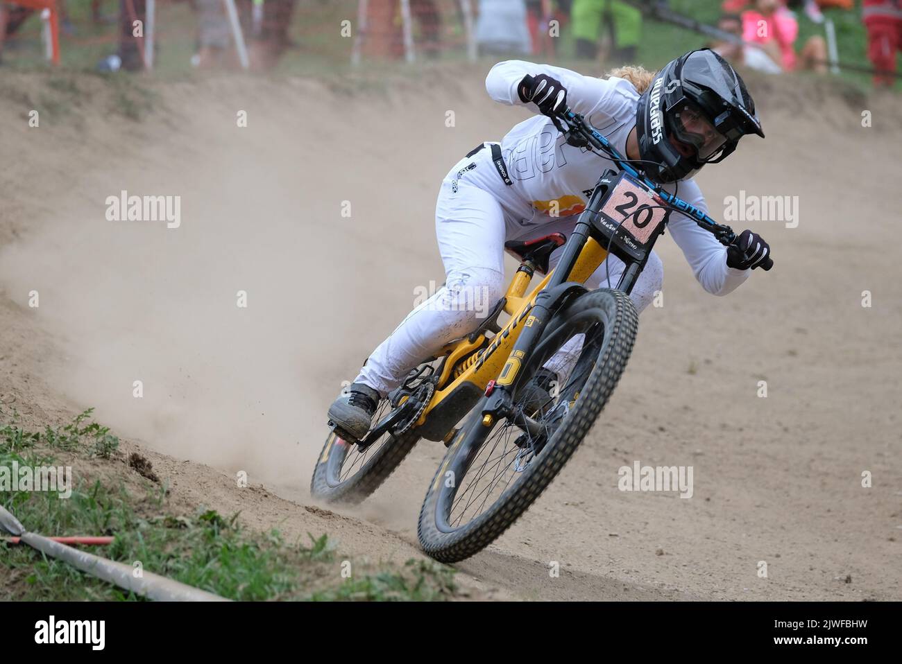 Daolasa, Val di Sole, Italy, September 03, 2022, Leona Pierrini (FRA) during UCI Mountain Bike ...