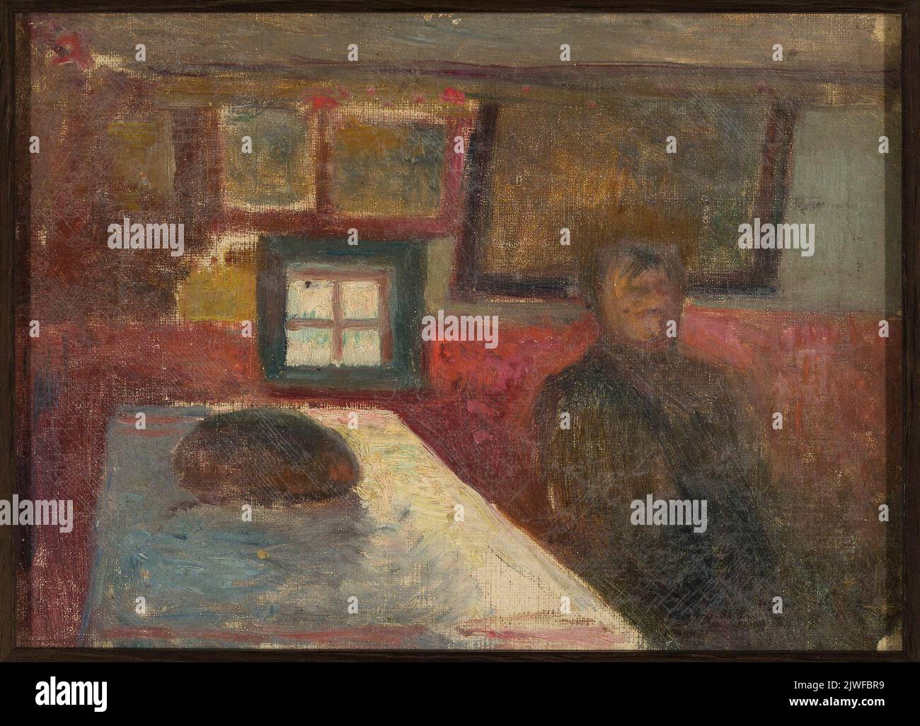 Cottage interior. unknown, painter Stock Photo - Alamy