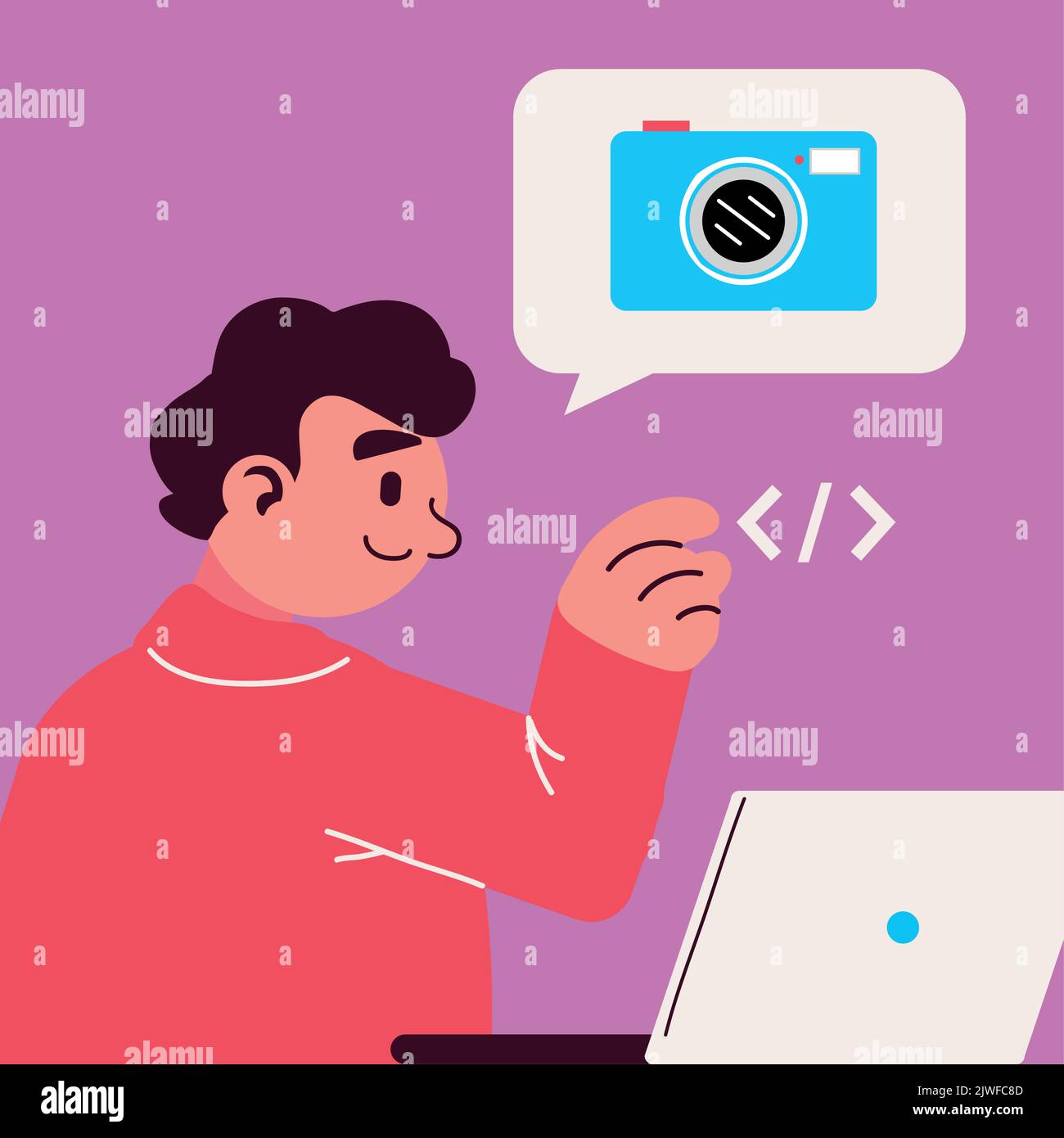 Portrait designer work Stock Vector Images - Alamy