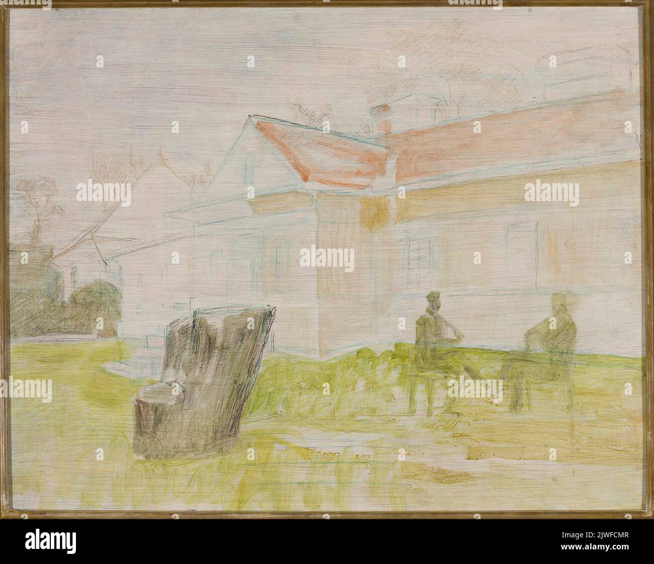 Manor house sketch – Lusławice. Malczewski, Jacek (1854-1929), painter ...