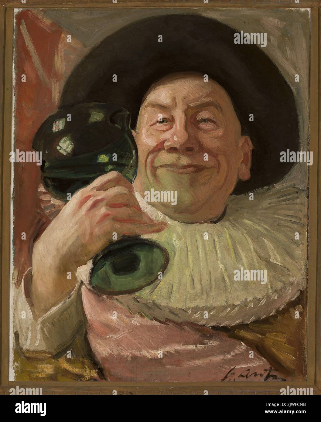 Self-portrait in the style of Frans Hals. Lentz, Stanisław (1861-1920 ...