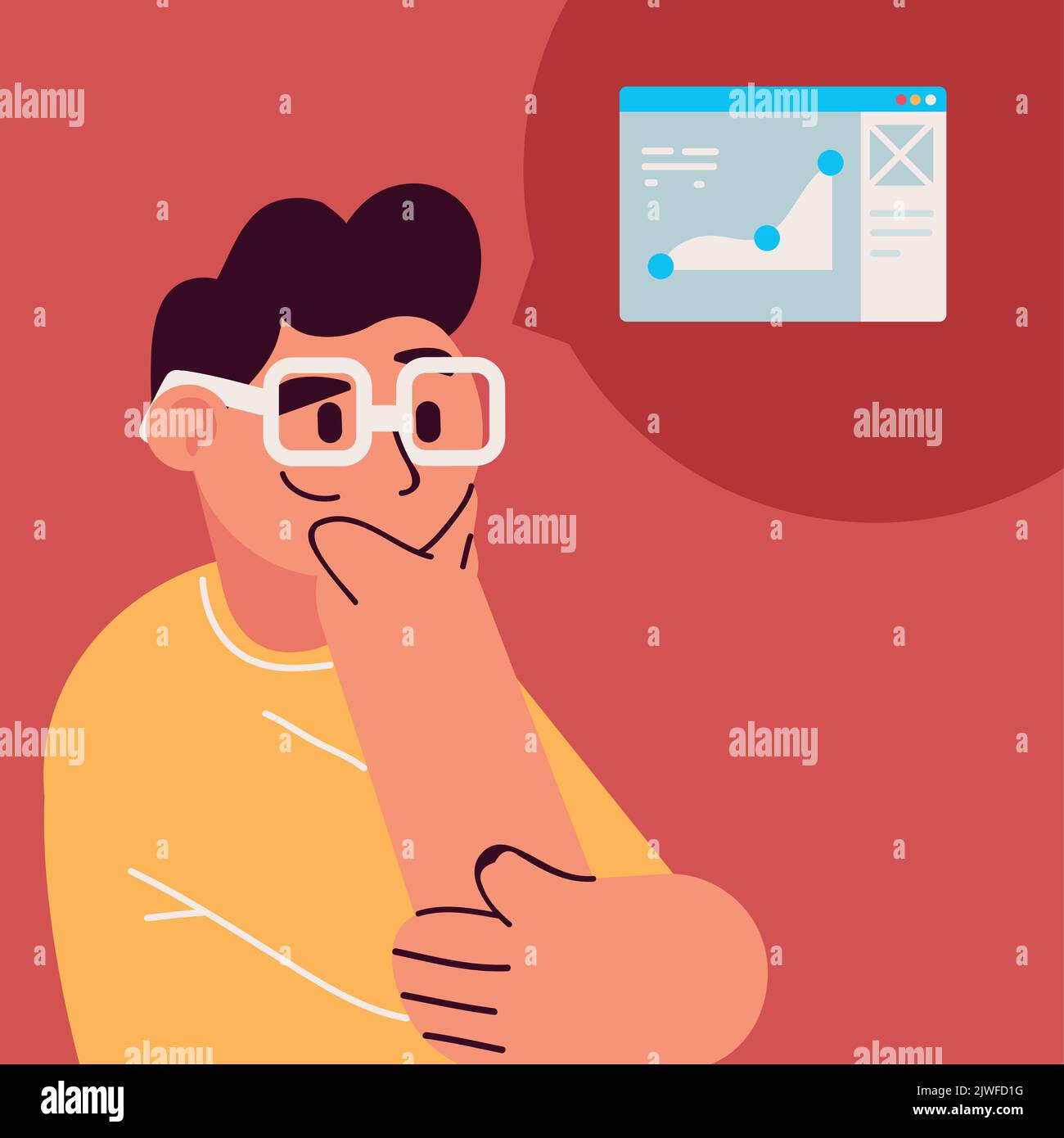 Happy software developer man Stock Vector Images - Alamy