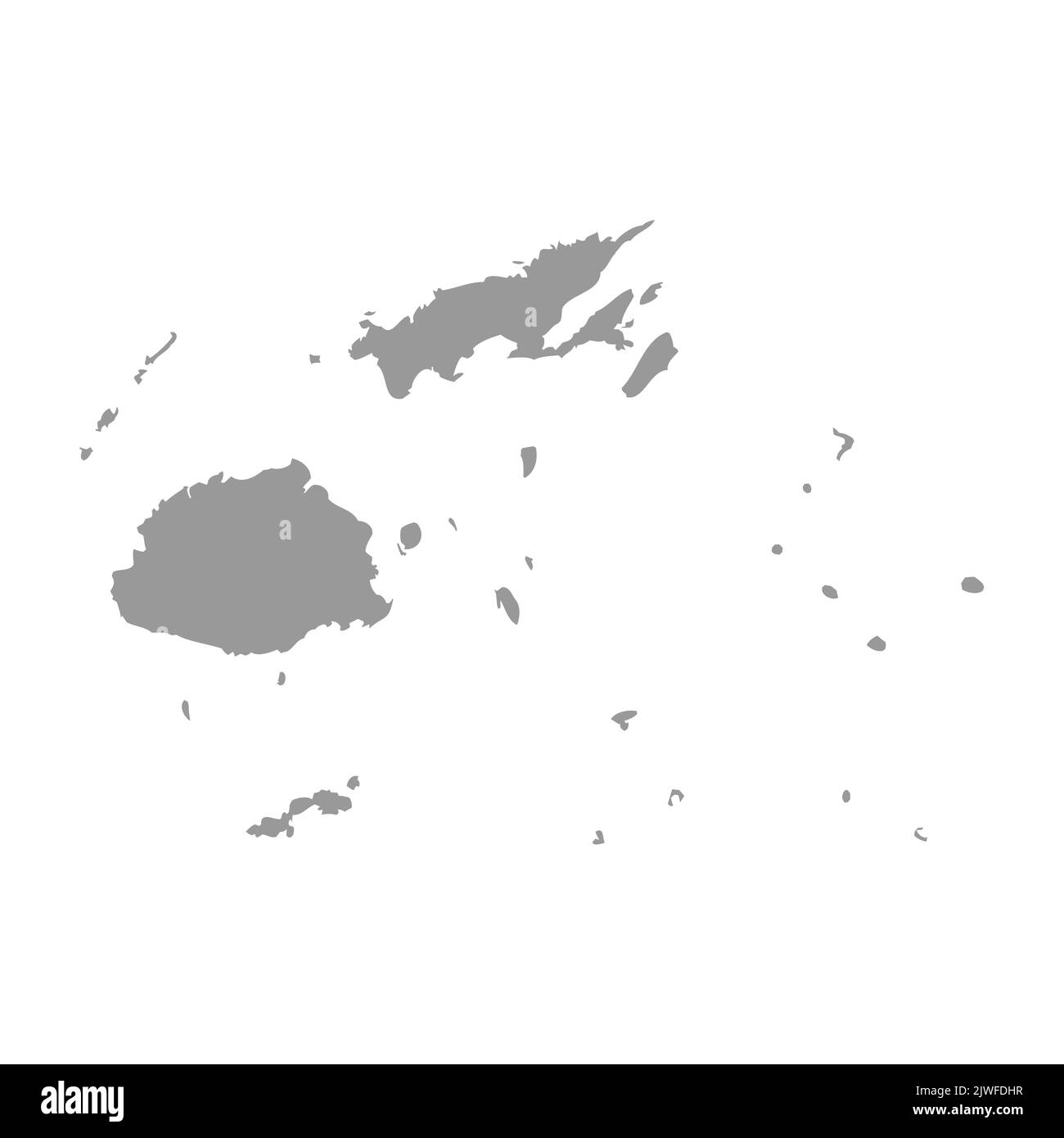 Fiji vector country map silhouette Stock Vector Image & Art - Alamy
