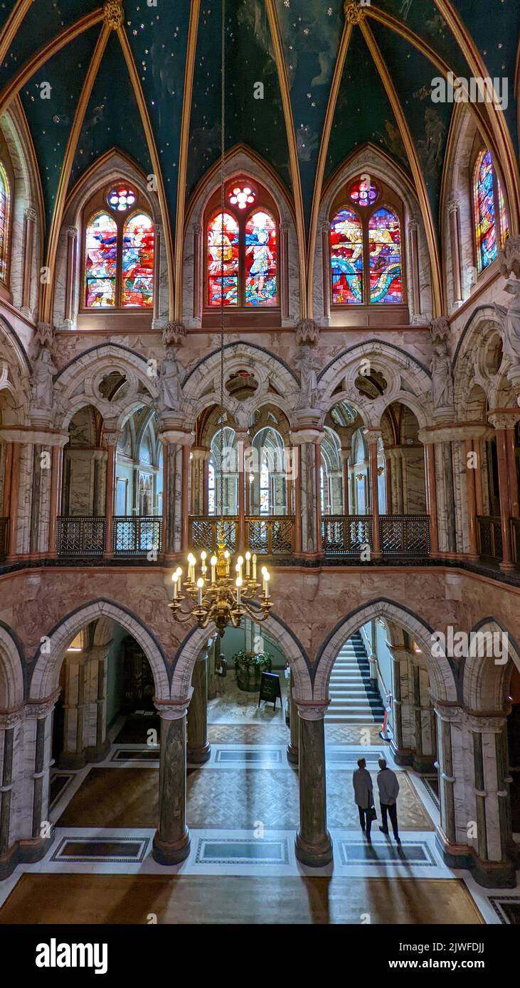 Vaultred ceiling in Marble Hall of Mount Stuart, Isle of Bute, Scotland ...