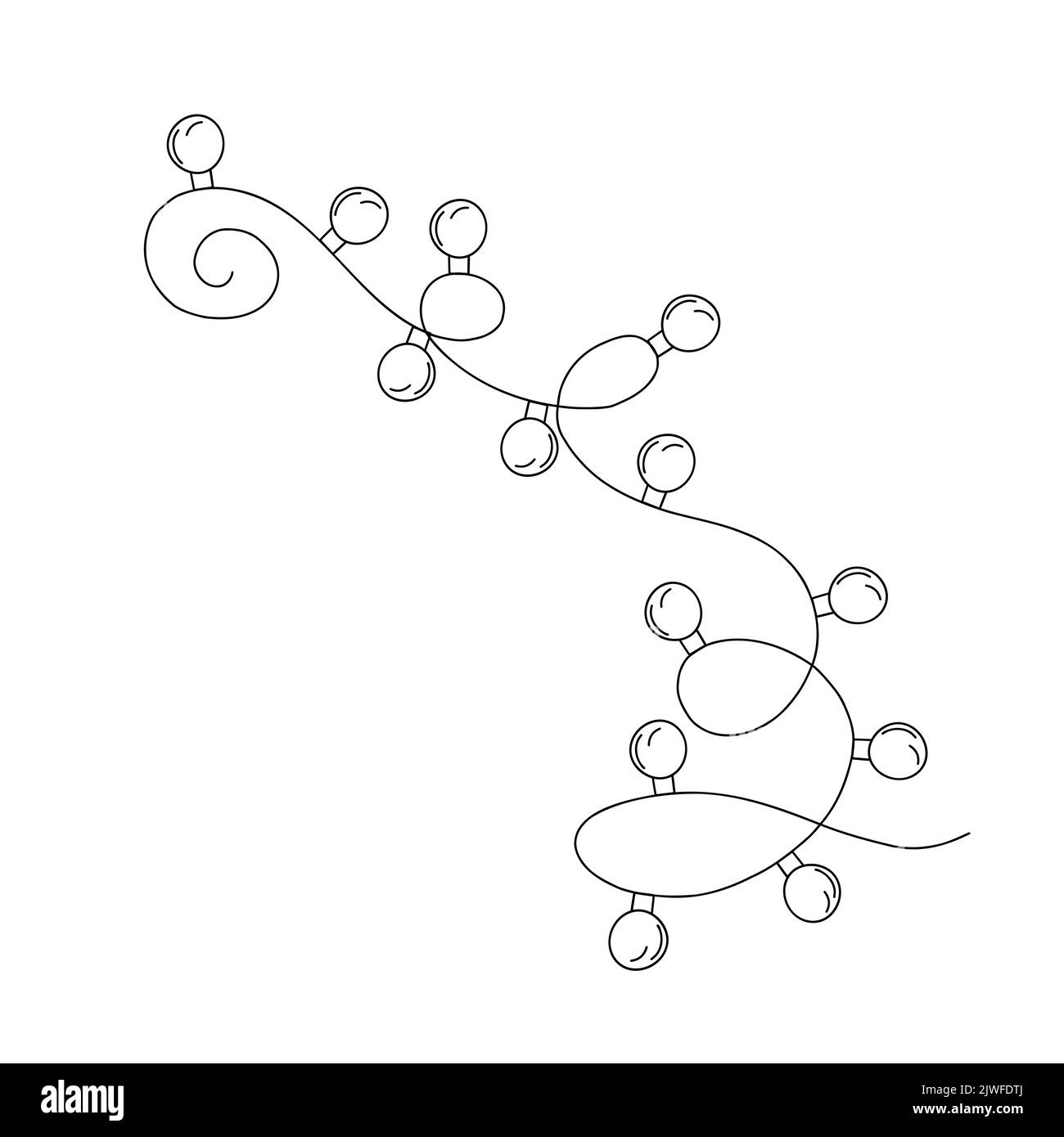 Curly design outline hi-res stock photography and images - Alamy