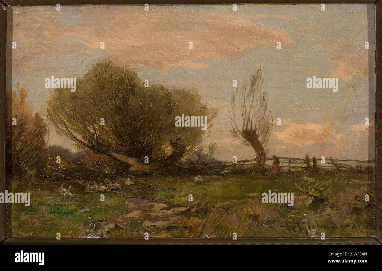 Landscape with willows. Kochanowski, Roman Kazimierz (1857-1945 ...