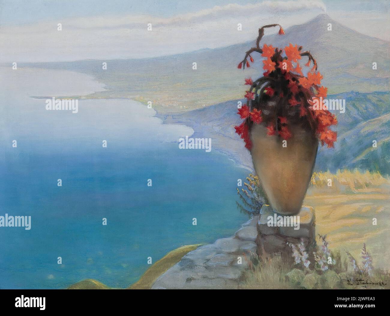 View of Taormina. Stabrowski, Kazimierz (1869-1929), painter Stock ...