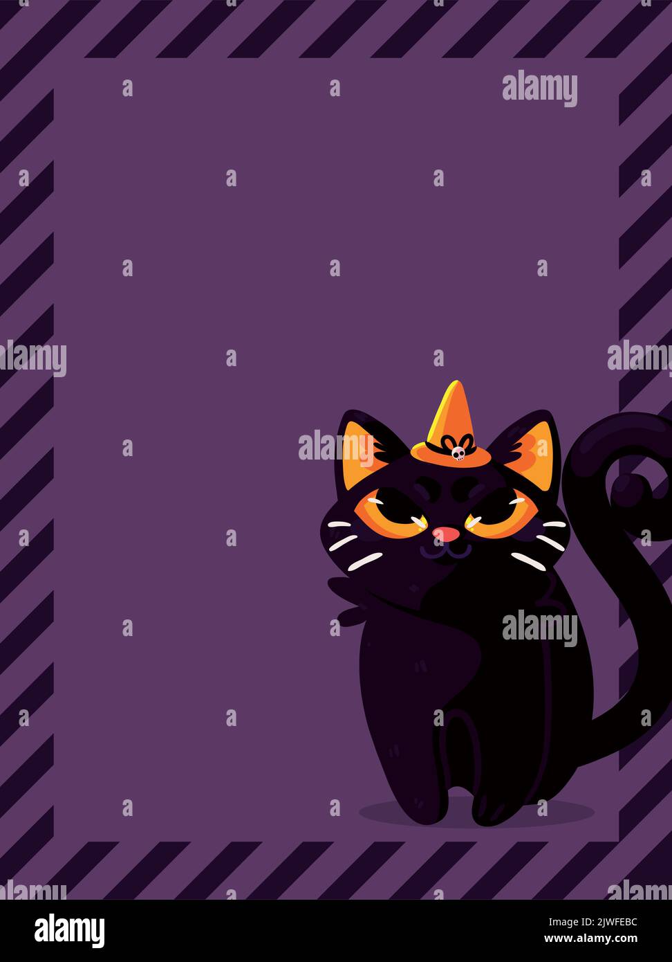 halloween black cat Stock Vector Image & Art - Alamy