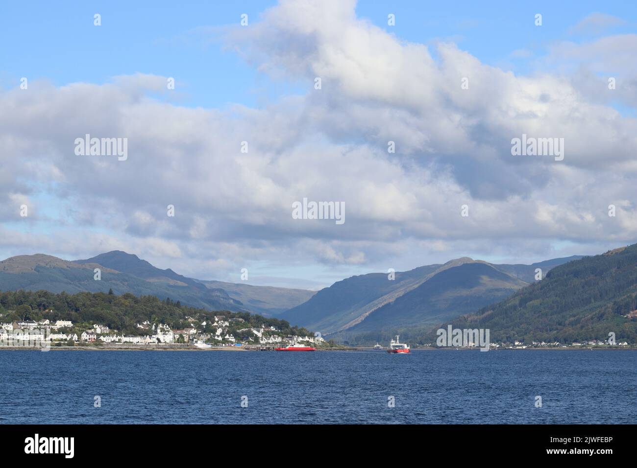 Car ferries near Hunters Quay, Dunoon, Scotland Stock Photo - Alamy
