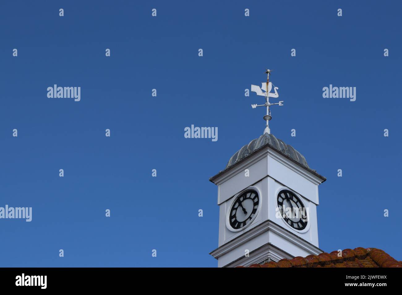 Old clock tower on Dunoon pier, Scotland Stock Photo - Alamy