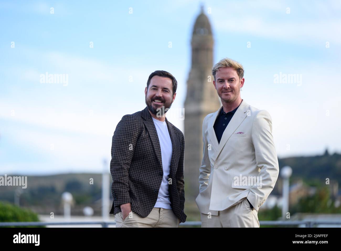 Martin Compston (left) and Phil MacHugh at the Waterfront Cinema in ...