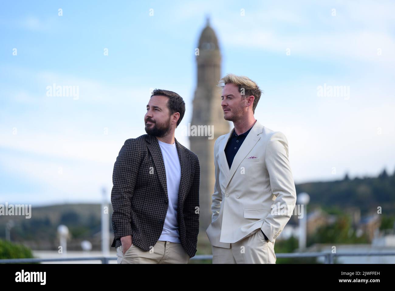 Martin Compston (left) and Phil MacHugh at the Waterfront Cinema in ...