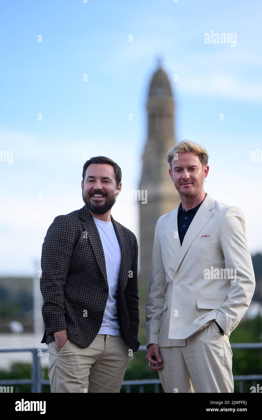 Martin Compston (left) and Phil MacHugh at the Waterfront Cinema in ...