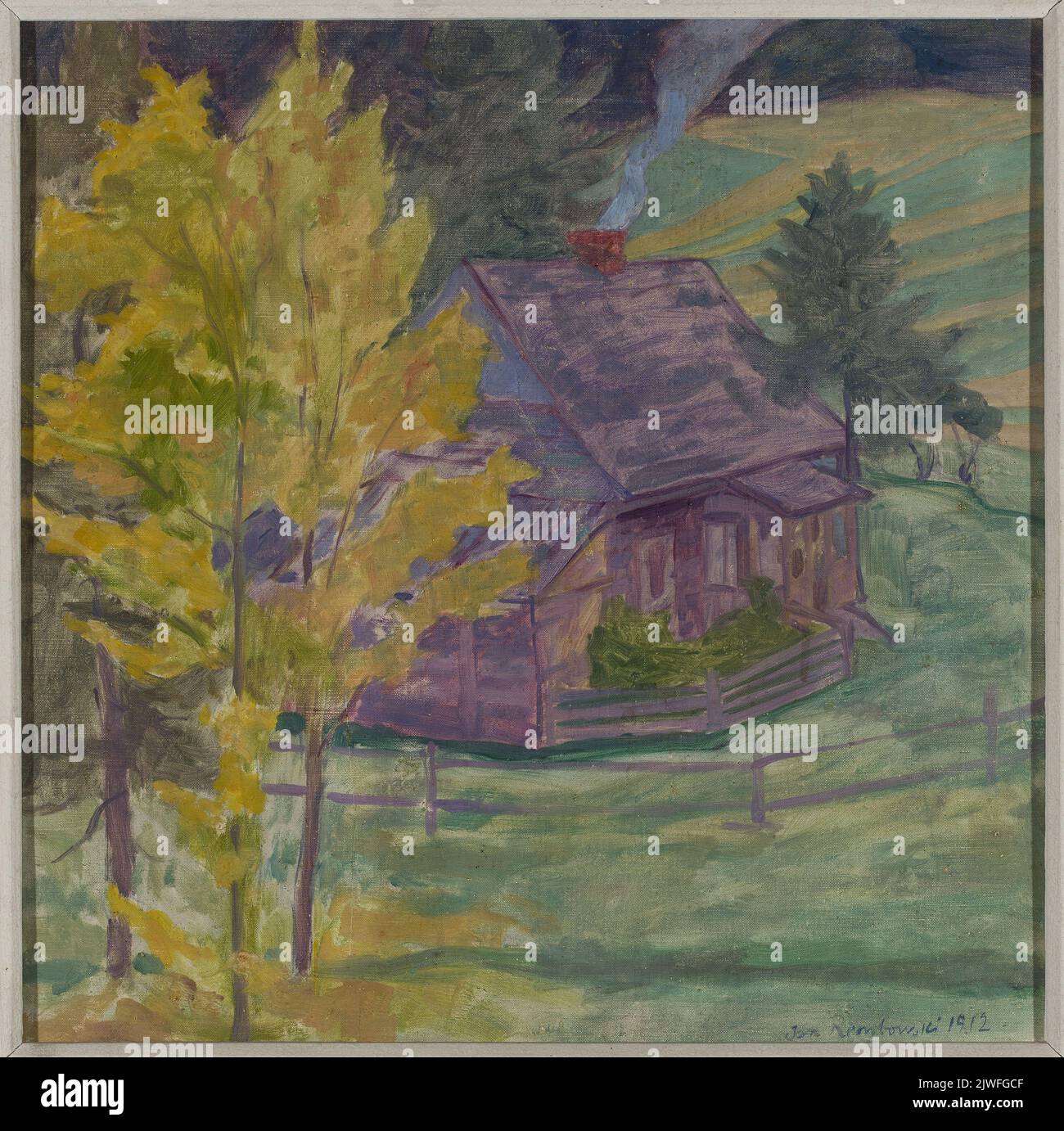 Landscape with a house among trees. Rembowski, Jan (1879-1923), painter ...