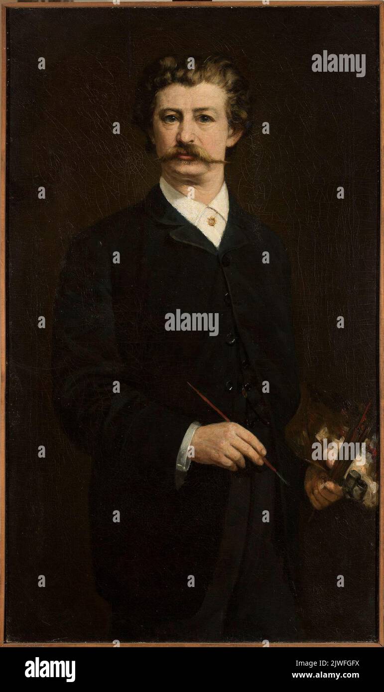 Self-portrait. Sochaczewski, Aleksander (1843-1923), painter Stock ...