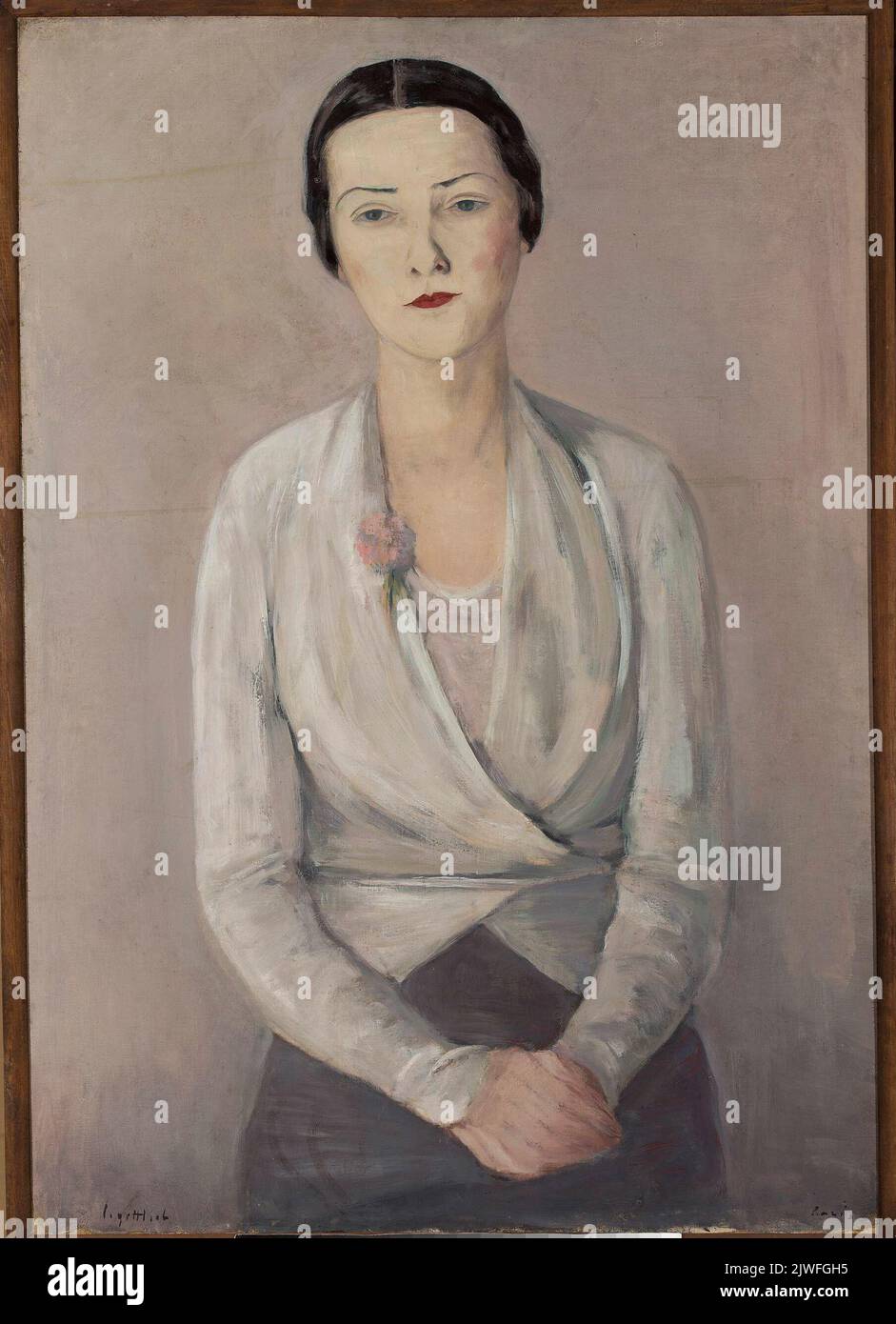 Portrait of Ms Bleszyńska. Gottlieb, Leopold (1879-1934), painter Stock ...