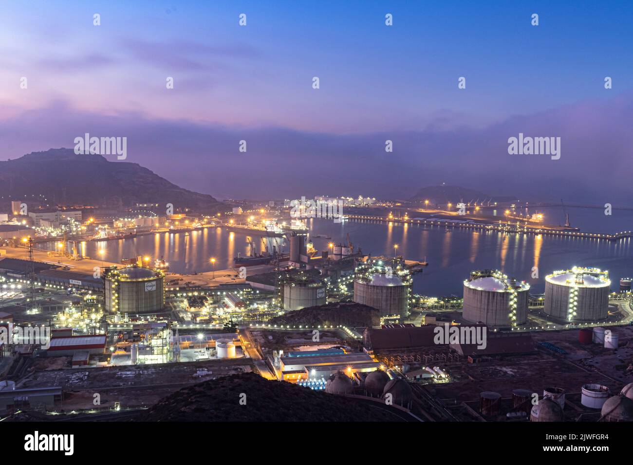 Cartagena, Spain. Panoramic view of the Valley of Escombreras. ABEL F ...