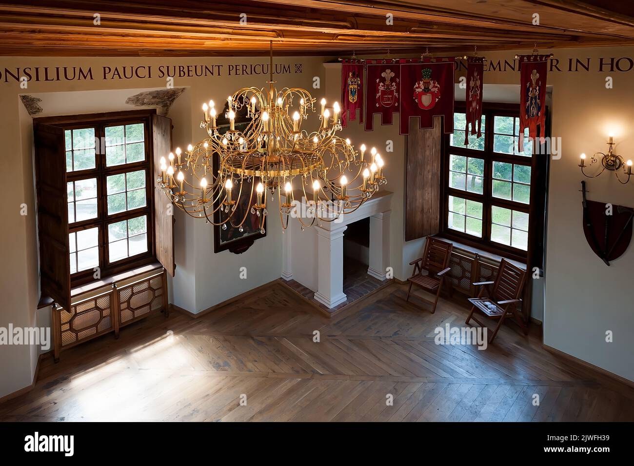 Interior of The Zhovkva castle in Zhovkva town, Lviv, Ukraine Stock ...