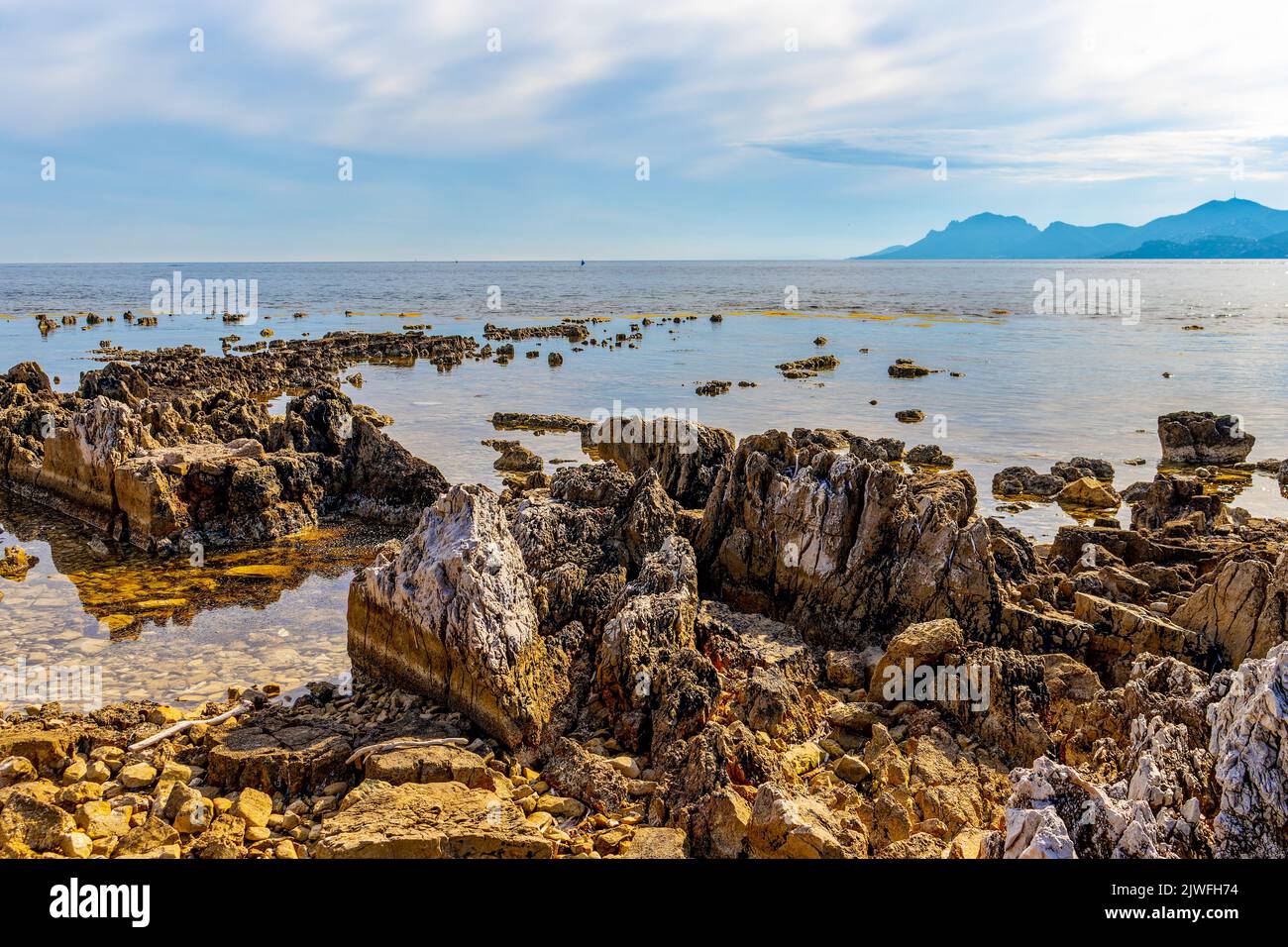 Coastline of Saint Margaret - one of The Lerins Islands ((Îles de ...
