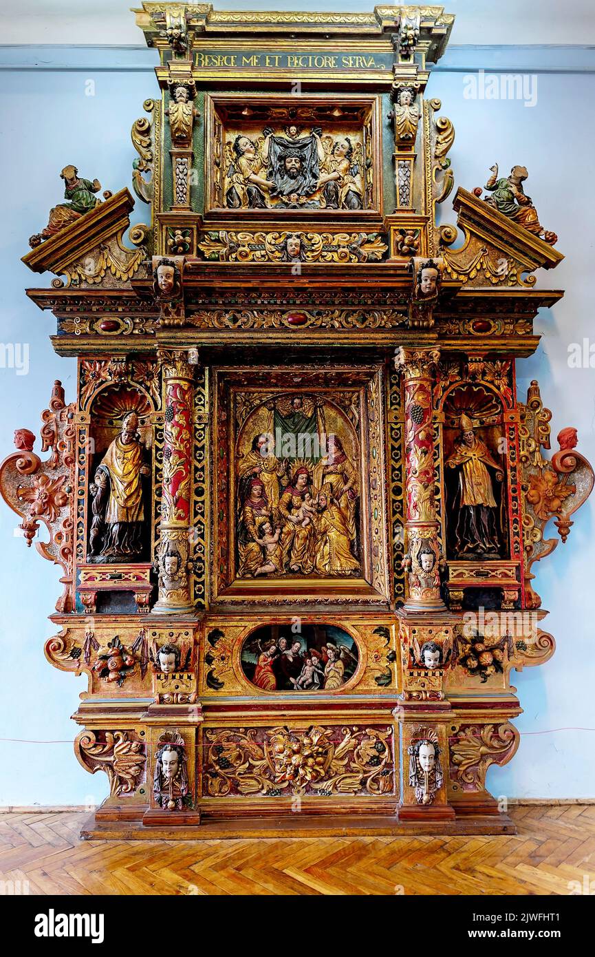 Iconostasis of the Olesko Castle, the birthplace of the Polish king Jan ...