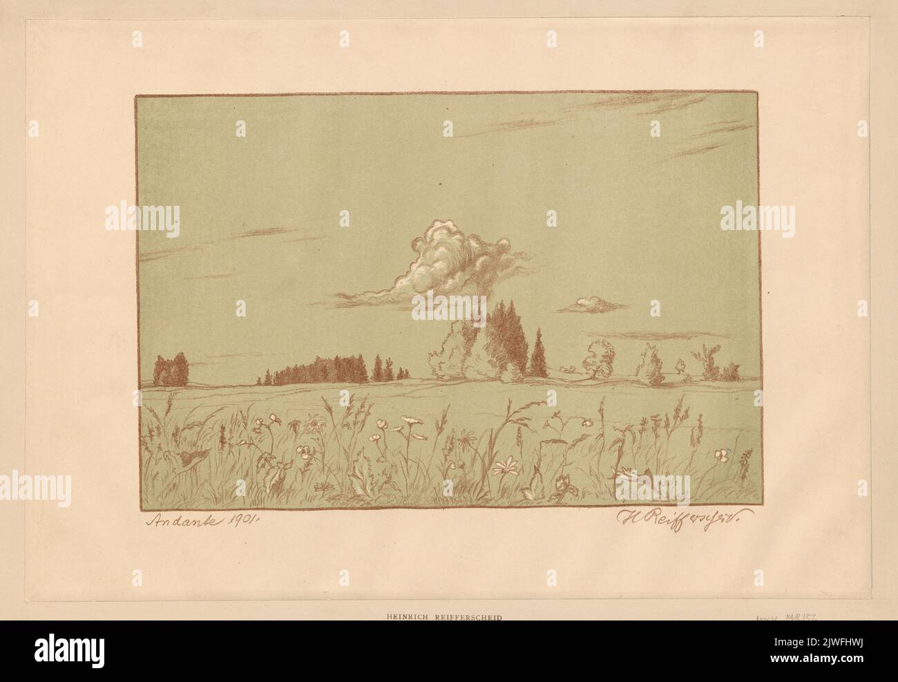 Andante (landscape). Reifferscheid, Heinrich (1872-1945), graphic ...
