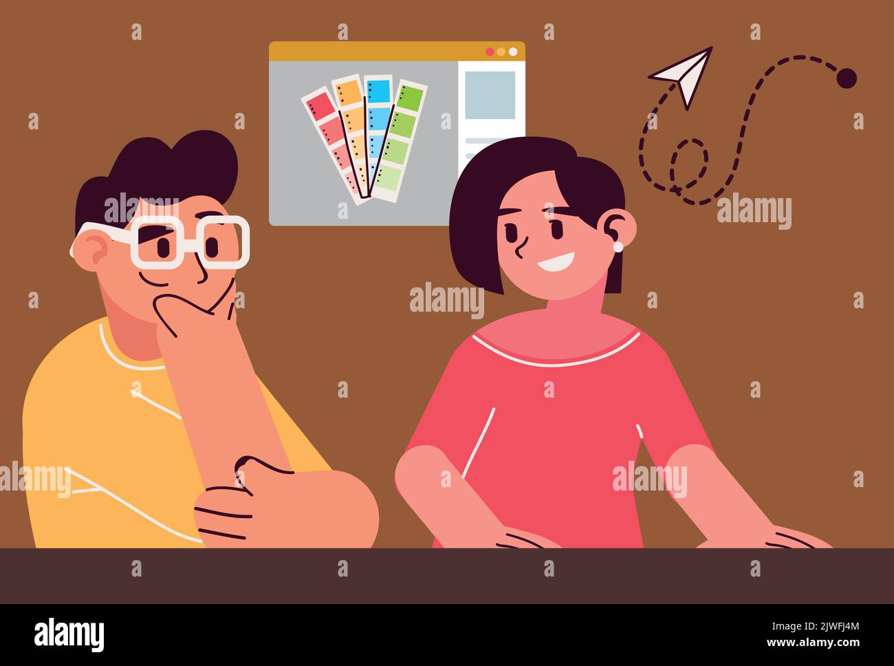 persons working in design and development Stock Vector Image & Art - Alamy