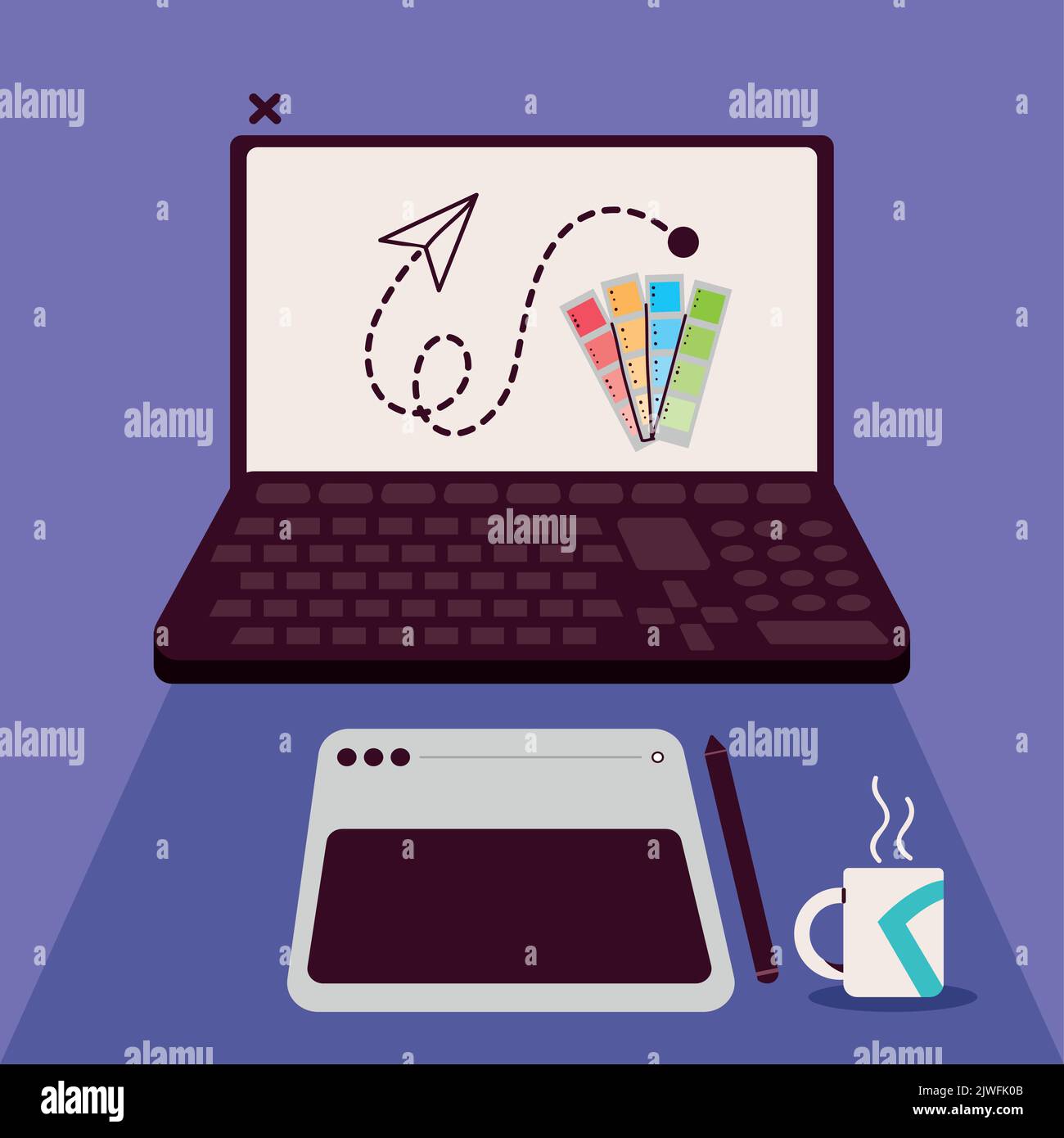 design and development workstation Stock Vector Image & Art - Alamy