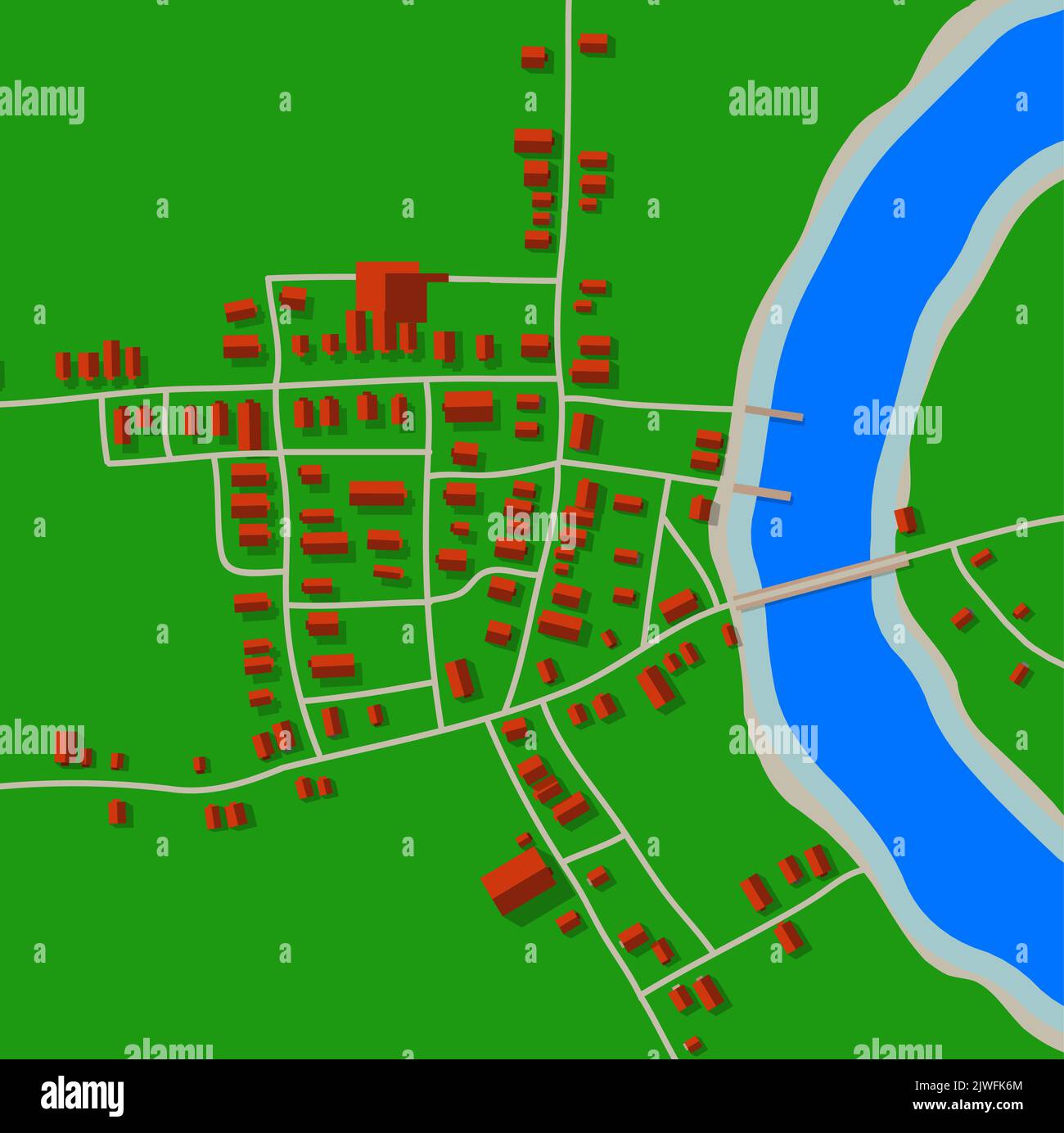Beautiful green trees top view Stock Vector Images - Alamy