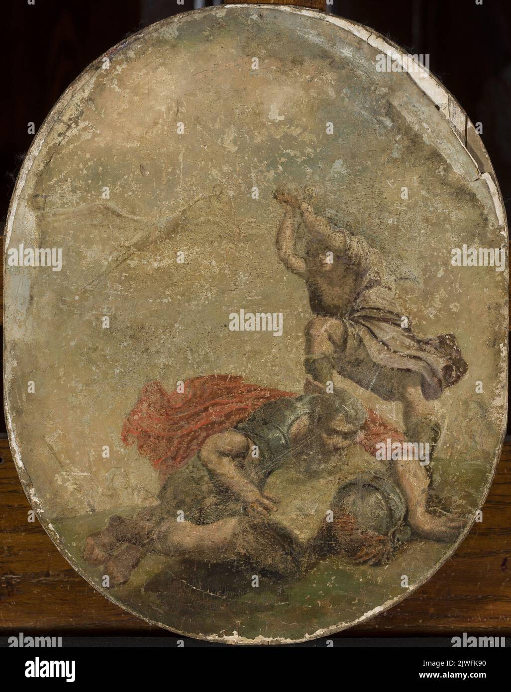 David fighting Goliath. unknown, painter Stock Photo - Alamy