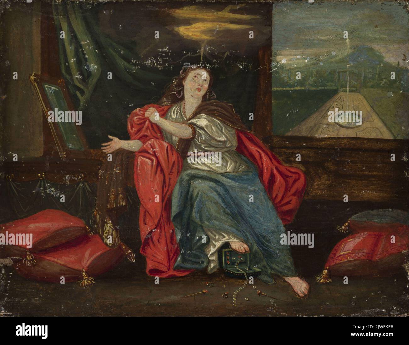 St. Mary Magdalene renouncing worldly goods and vanity. unknown ...