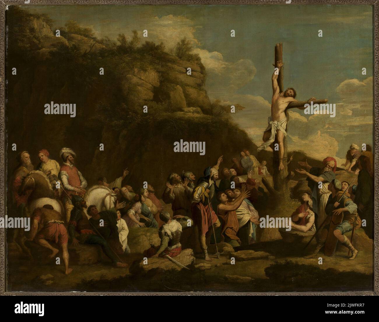 Crucifixion of Polyclitus. Rosa, Salvator (1615-1673), painter Stock ...