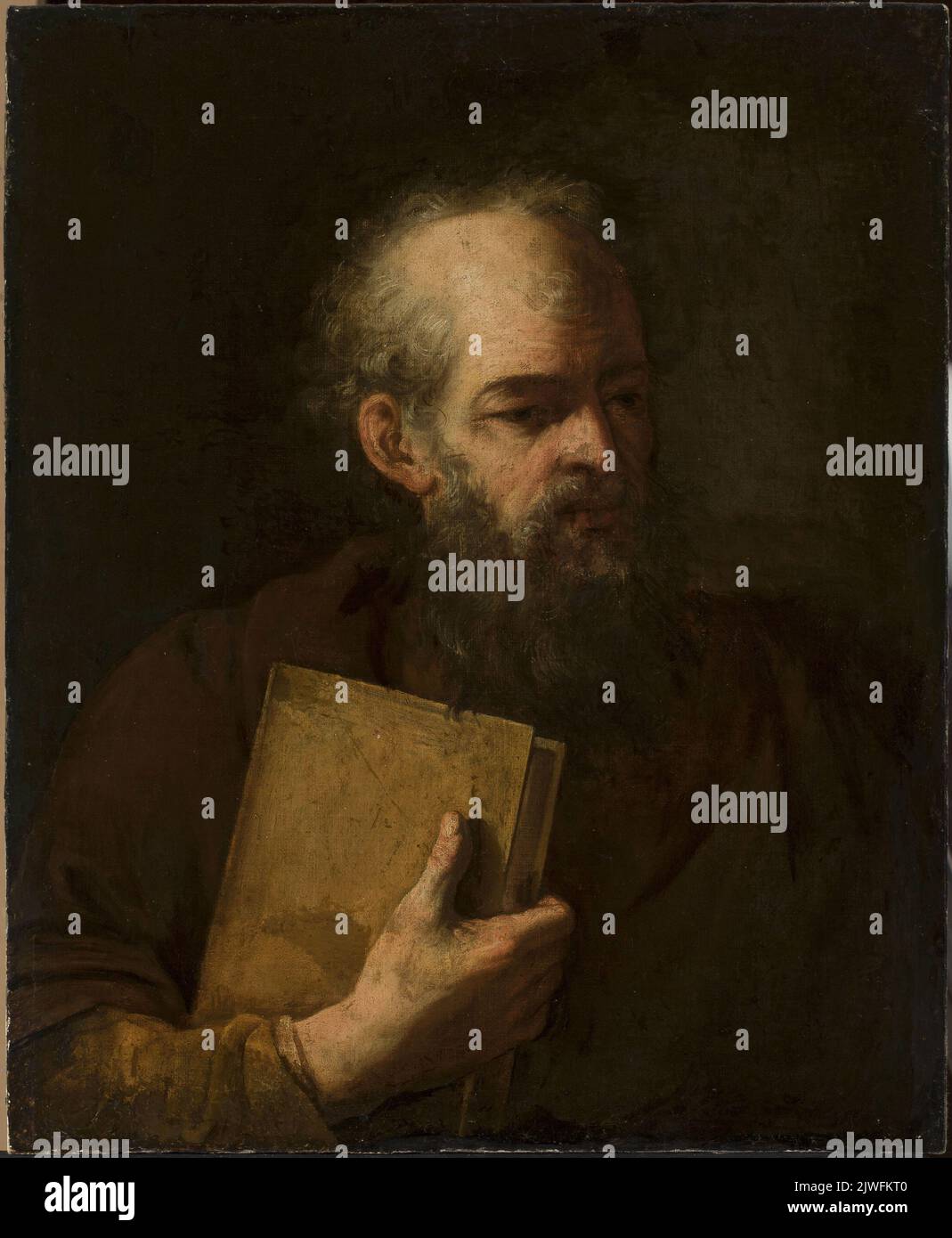 Old man with a book. unknown, painter Stock Photo - Alamy