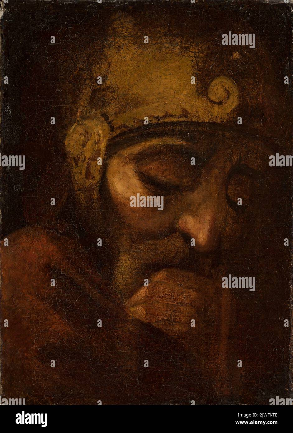 Head of a man. nieznany malarz polski, painter Stock Photo - Alamy
