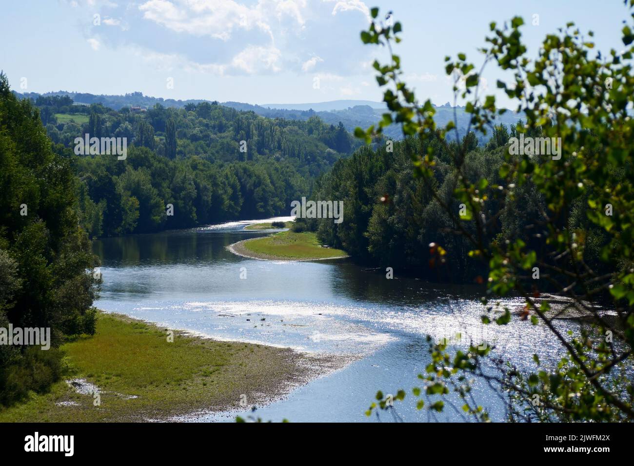 Allier river above Vichy, Allier, AURA Region, Central France Stock ...