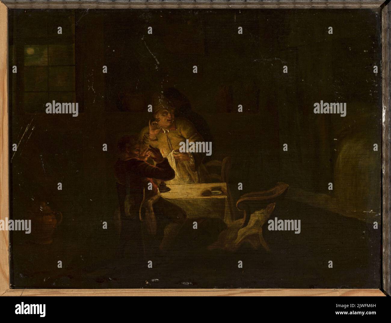 Nocturnal scene indoors. unknown, painter Stock Photo - Alamy