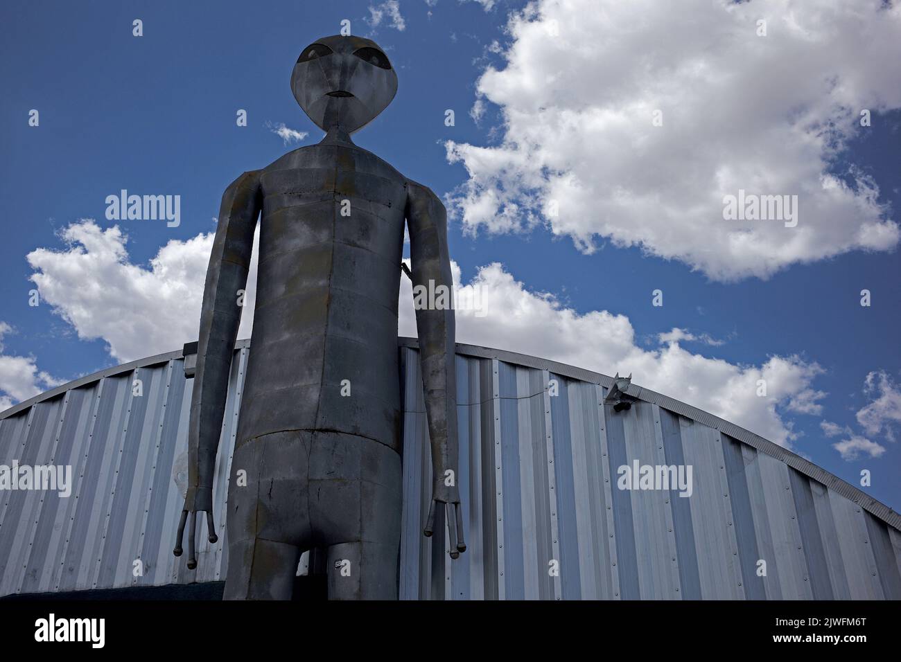 Alien greets visitors at the Alien Research Center in Nevada near Area ...