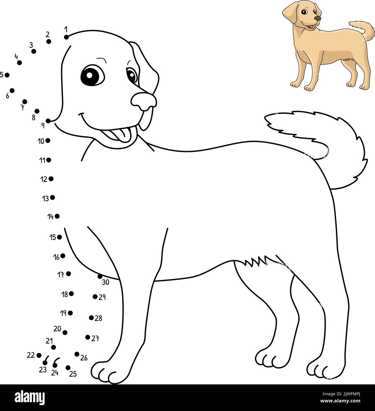 Labrador retriever outline Cut Out Stock Images & Pictures - Alamy