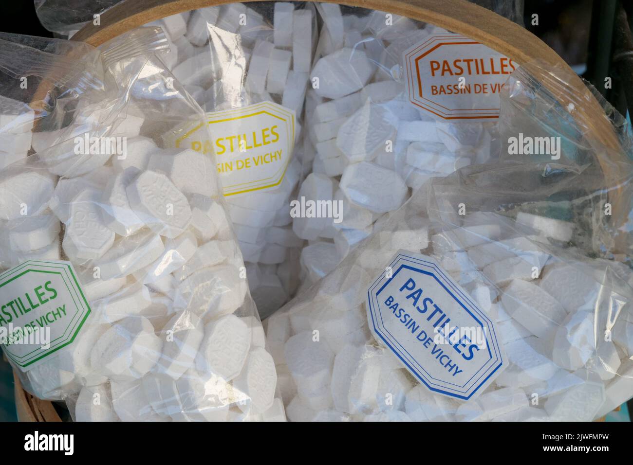 Vichy pastilles, Confiserie Moinet candy store, Vichy, Allier, AURA ...