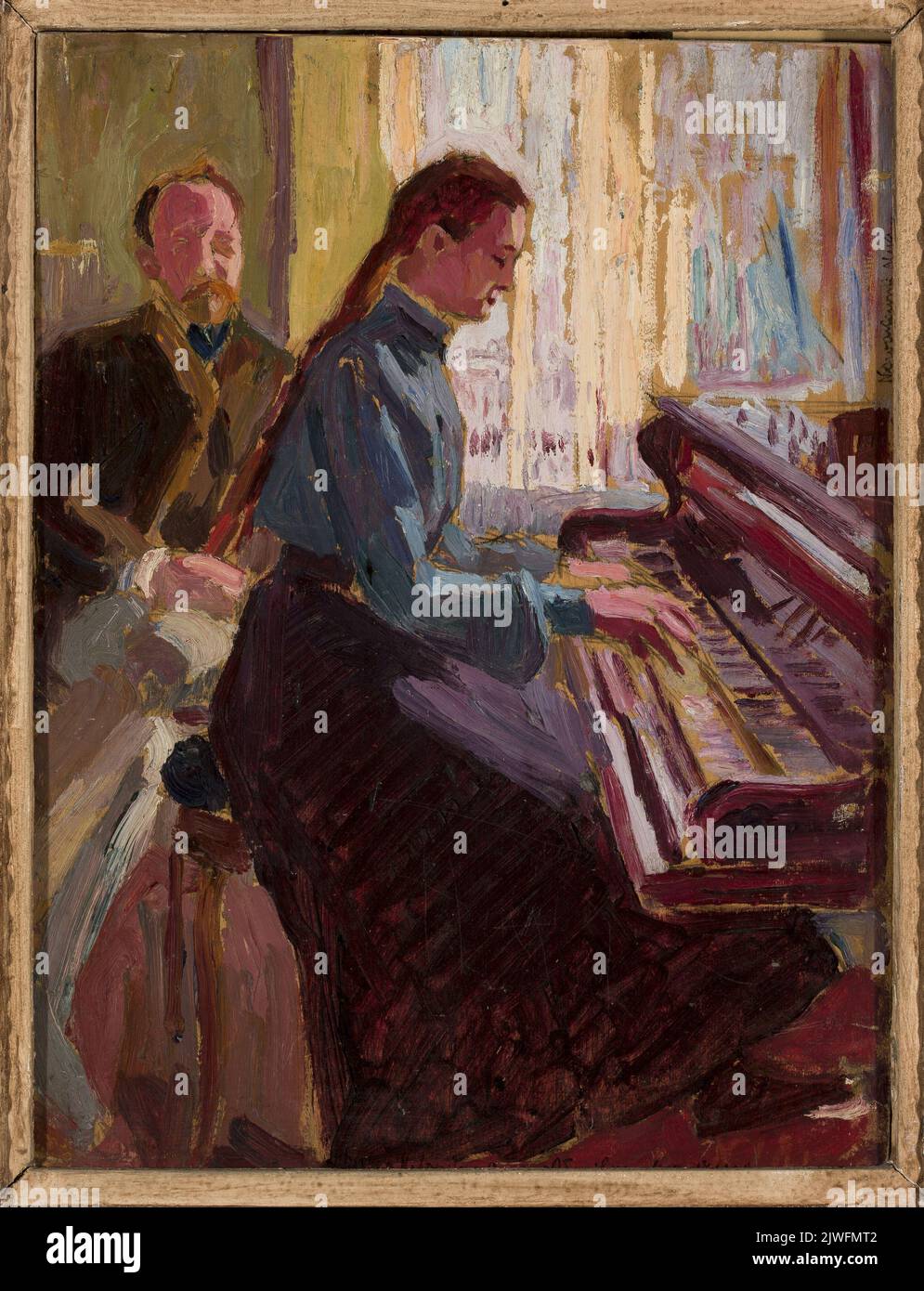 At the piano. Nowakowski, Aleksy (1872-1935), painter Stock Photo - Alamy