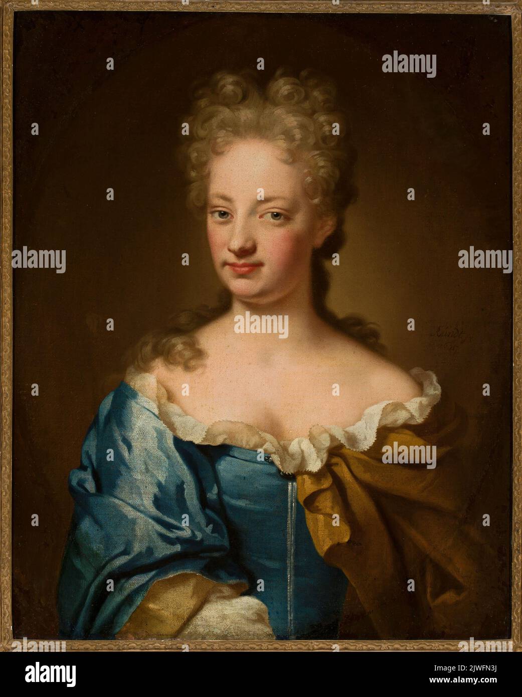 Portrait of a young woman. Rundt, Hans Hinrich (ca 1660-ca 1750 ...