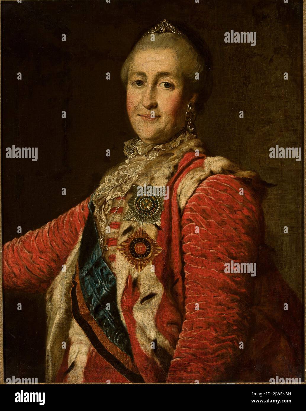Portrait of Catherine II. nieznany malarz rosyjski, painter Stock Photo - Alamy