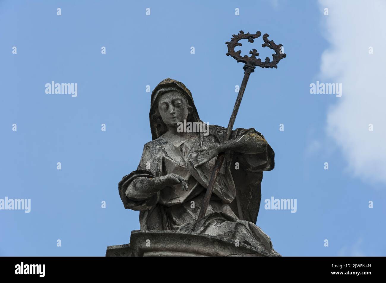 Sculpture at the top of the front double gates of St. George's Greek ...