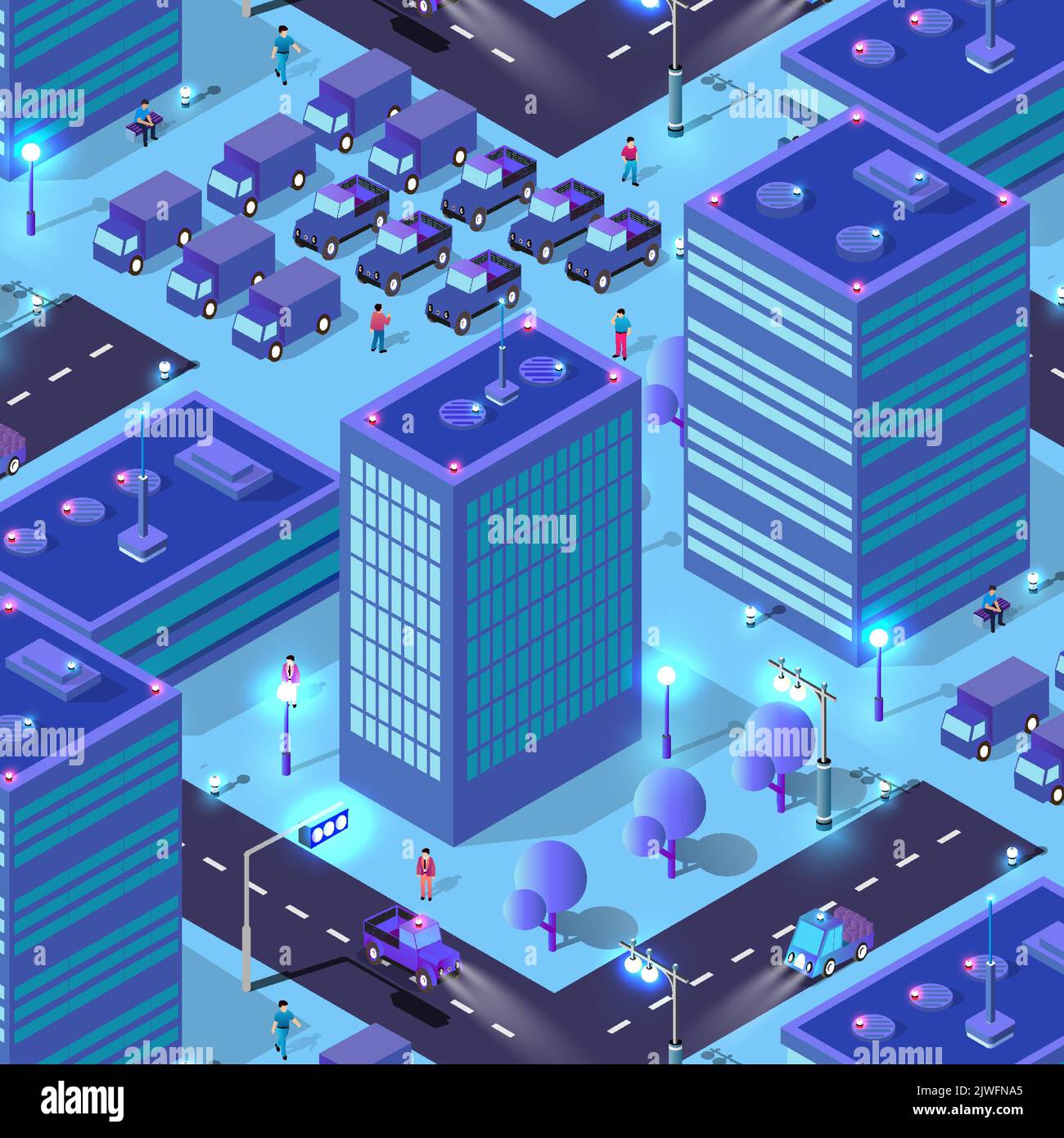 Smart street lights. Stock Vector Images - Alamy