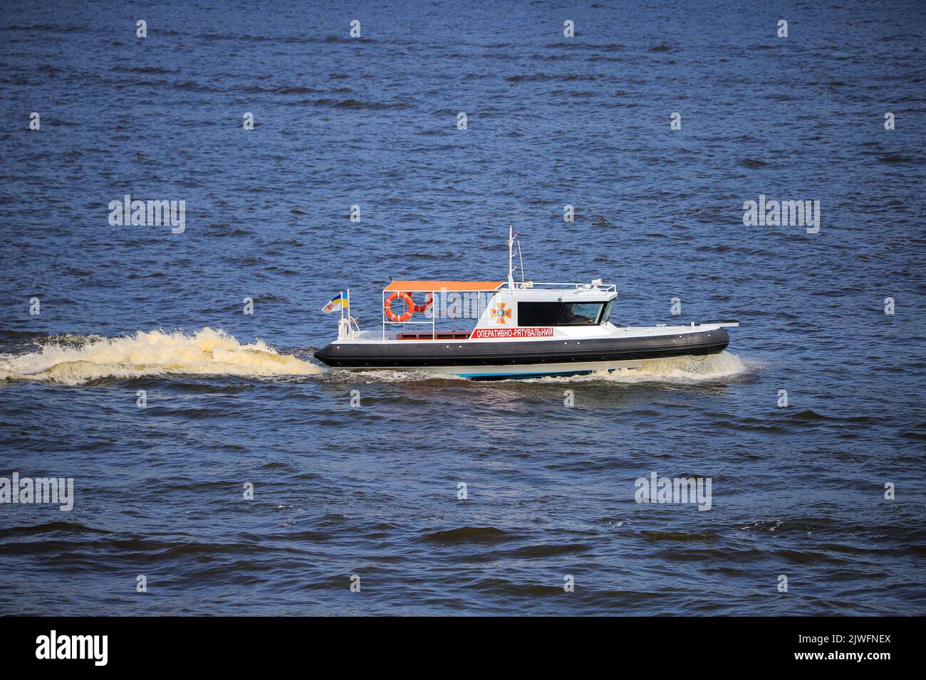 Ukrainian operational rescue boat Stock Photo - Alamy