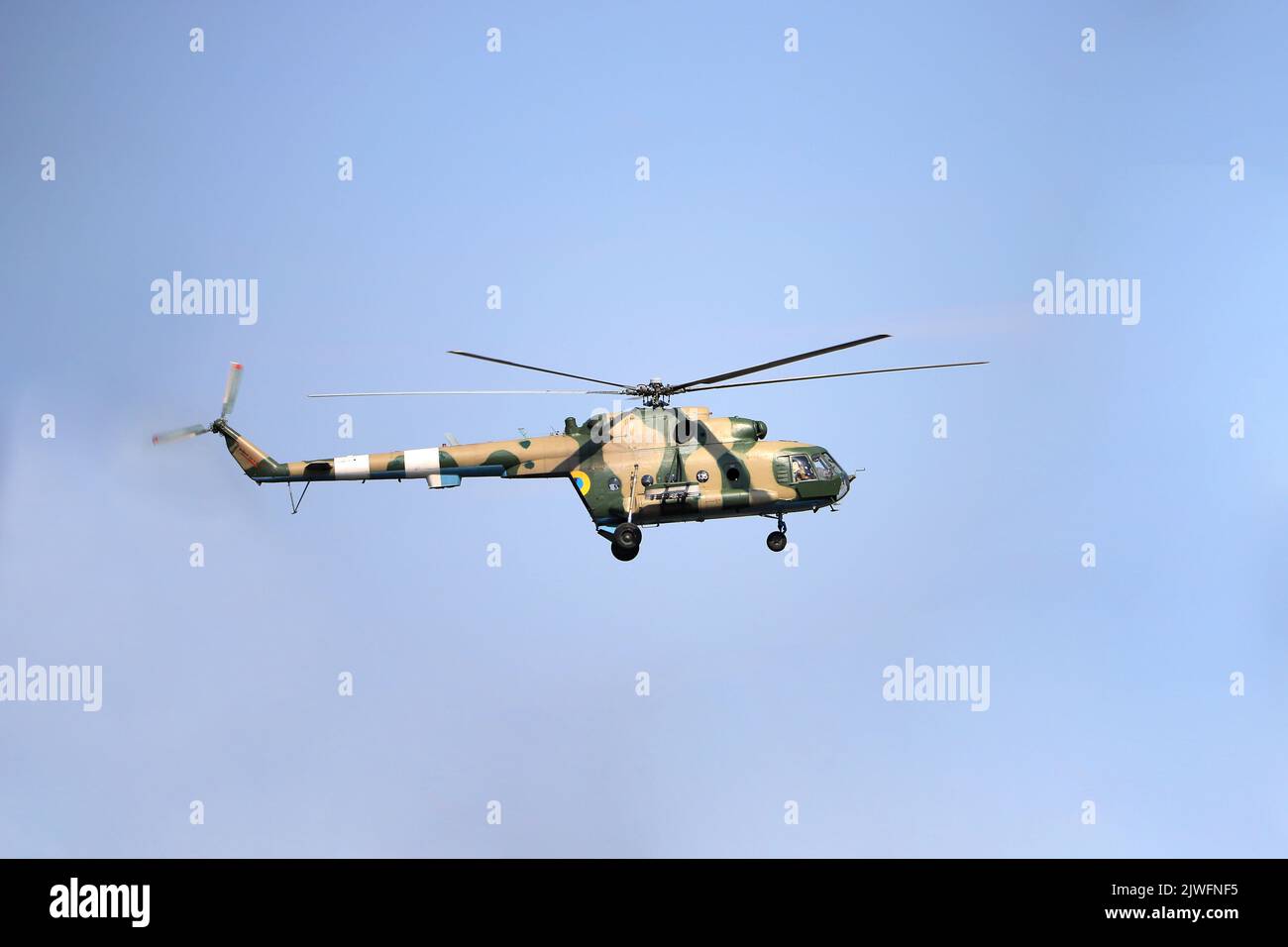 Military helicopter MI-8 Stock Photo - Alamy